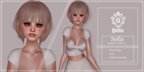 Second Life Marketplace - Odilia - Sofia shape (Halle head)